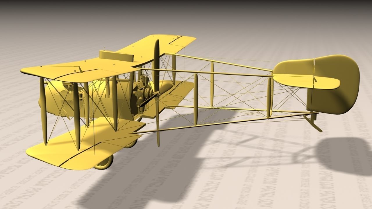 De Havilland DH 2 Fighter Aircraft - WWI - 1916 - Lt DH Geary - 3D ...