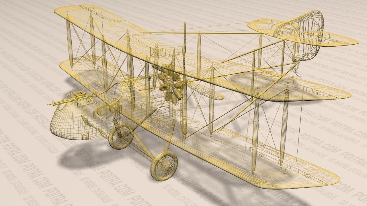 De Havilland DH 2 Fighter Aircraft - WWI - 1916 - Lt DH Geary - 3D ...