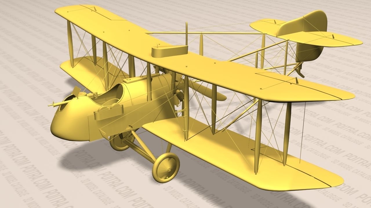 De Havilland DH 2 Fighter Aircraft - WWI - 1916 - Lt DH Geary - 3D ...