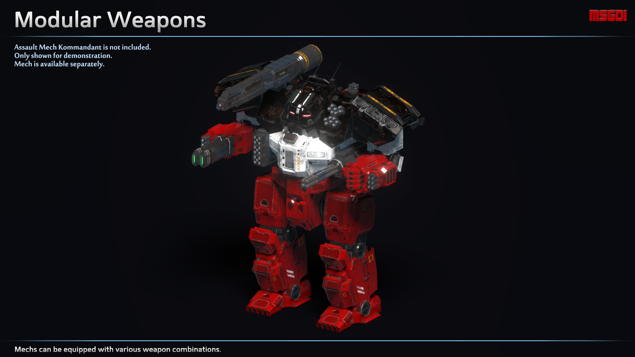 3D model Modular Mech Weapons VR / AR / low-poly | CGTrader