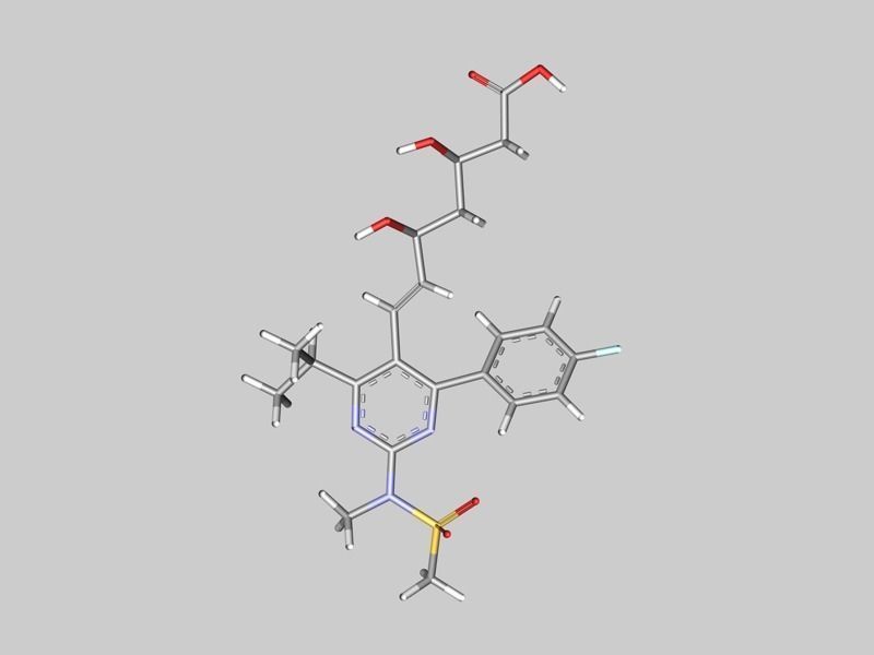Rosuvastatin molecule 3D model | CGTrader