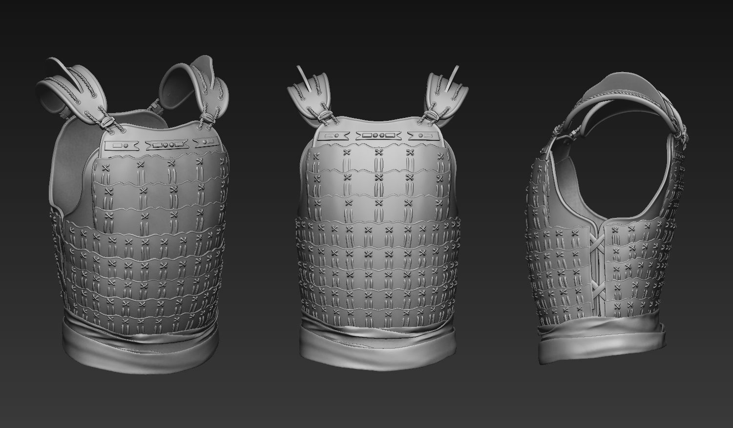 Samurai Torso Armor 3D model | CGTrader