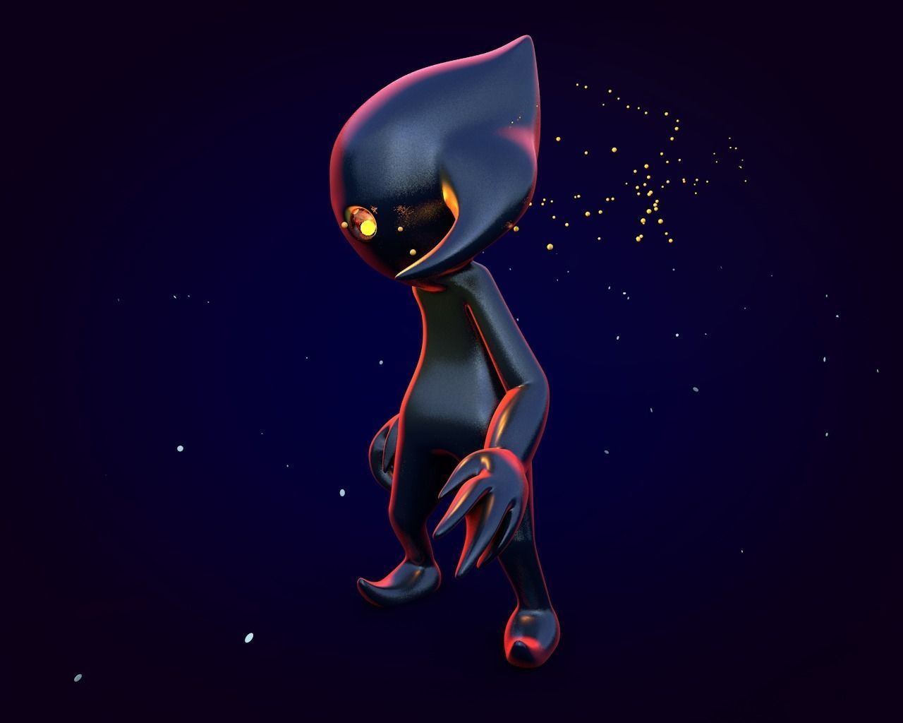Shadowling - Nox free VR / AR / low-poly 3D model animated rigged ...