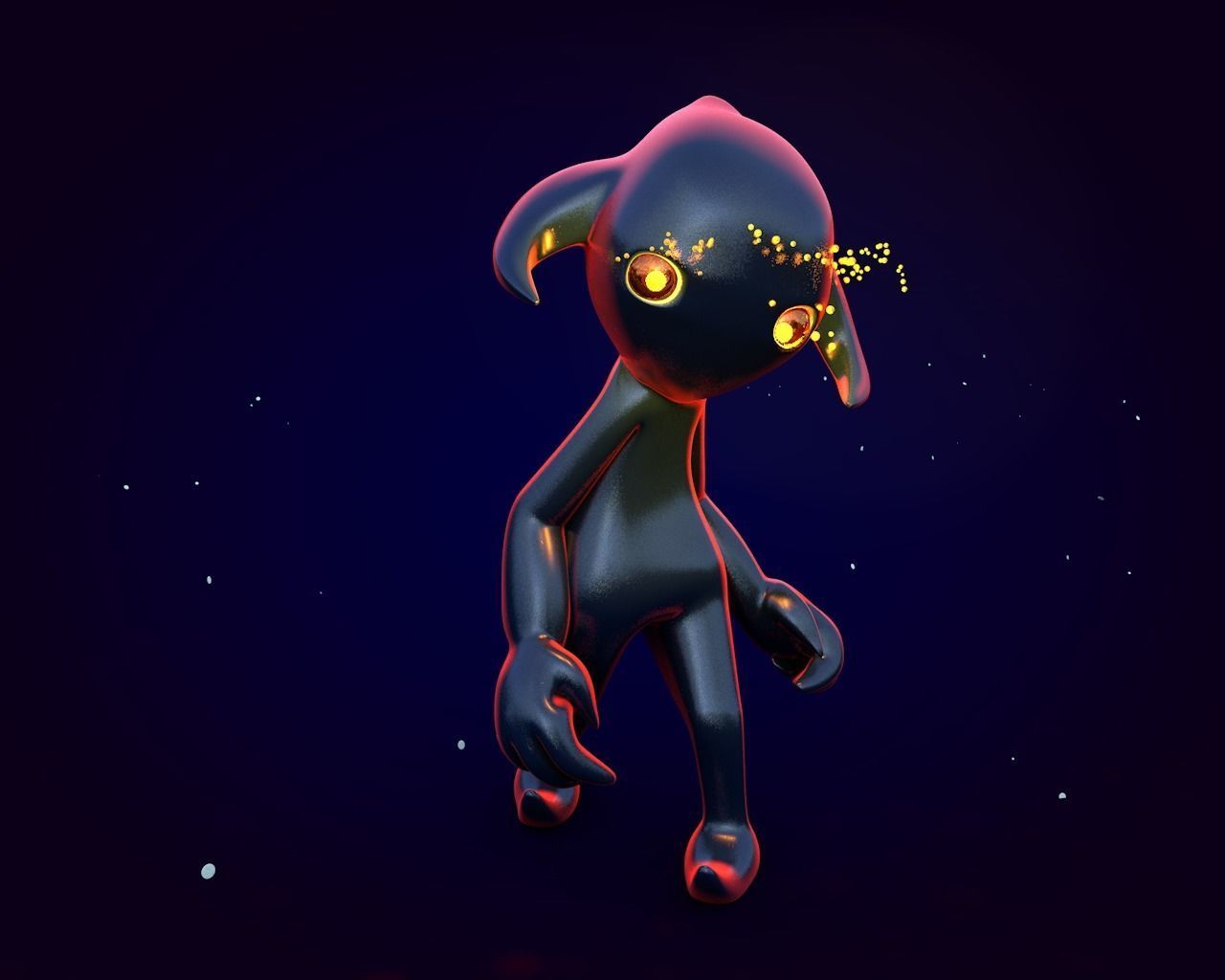 Shadowling - Nox free VR / AR / low-poly 3D model animated rigged ...