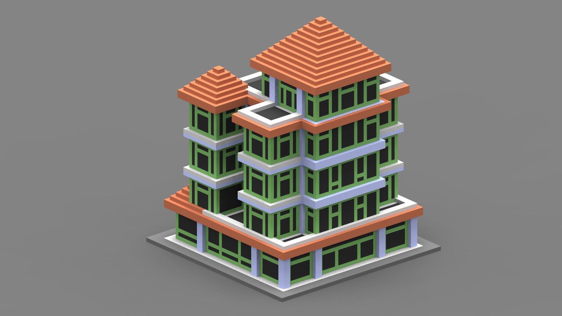 3D model House Voxel - 25 VR / AR / low-poly | CGTrader
