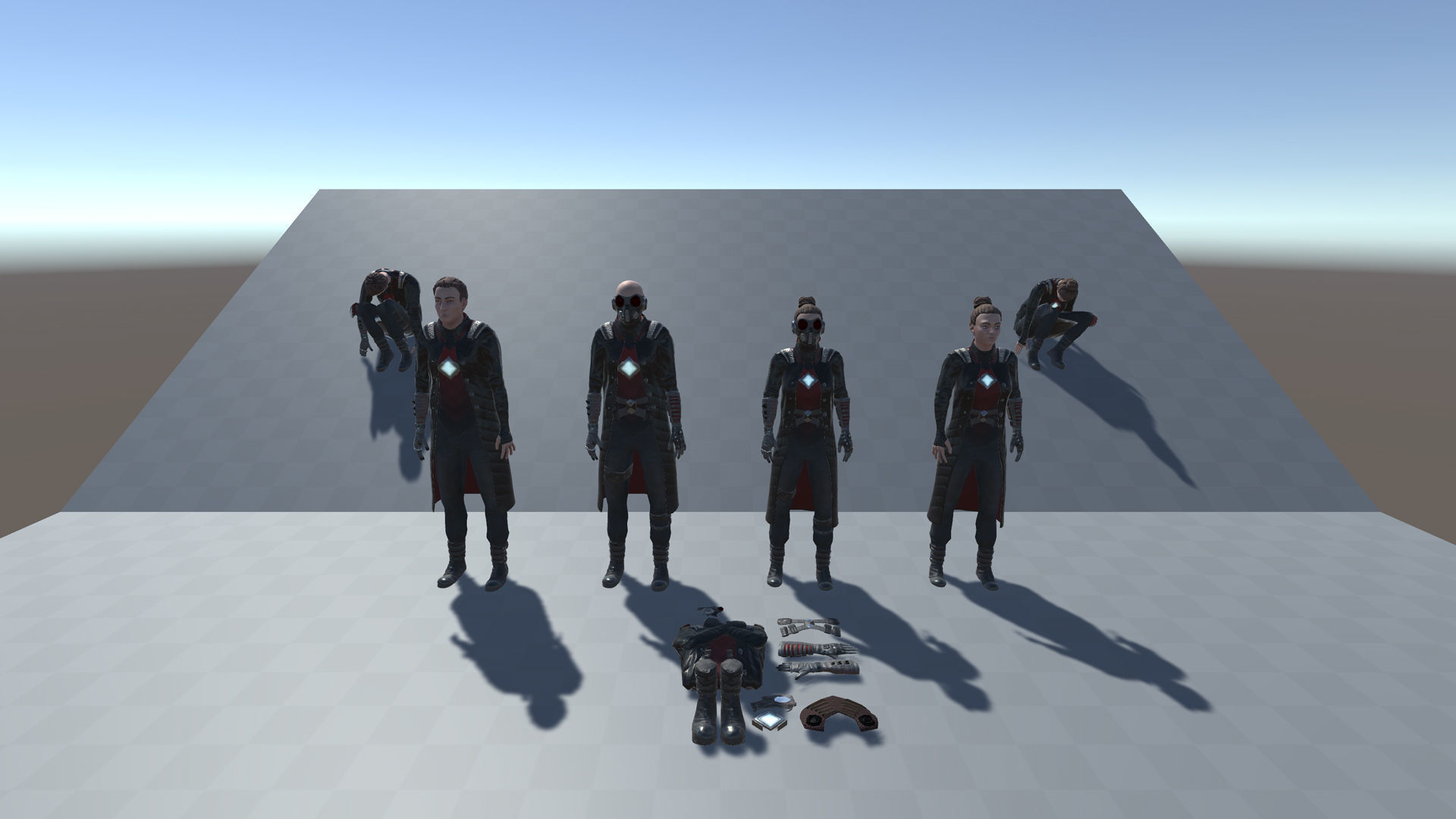 3D model Sci-fi suit AC-1 modular pack VR / AR / low-poly rigged | CGTrader