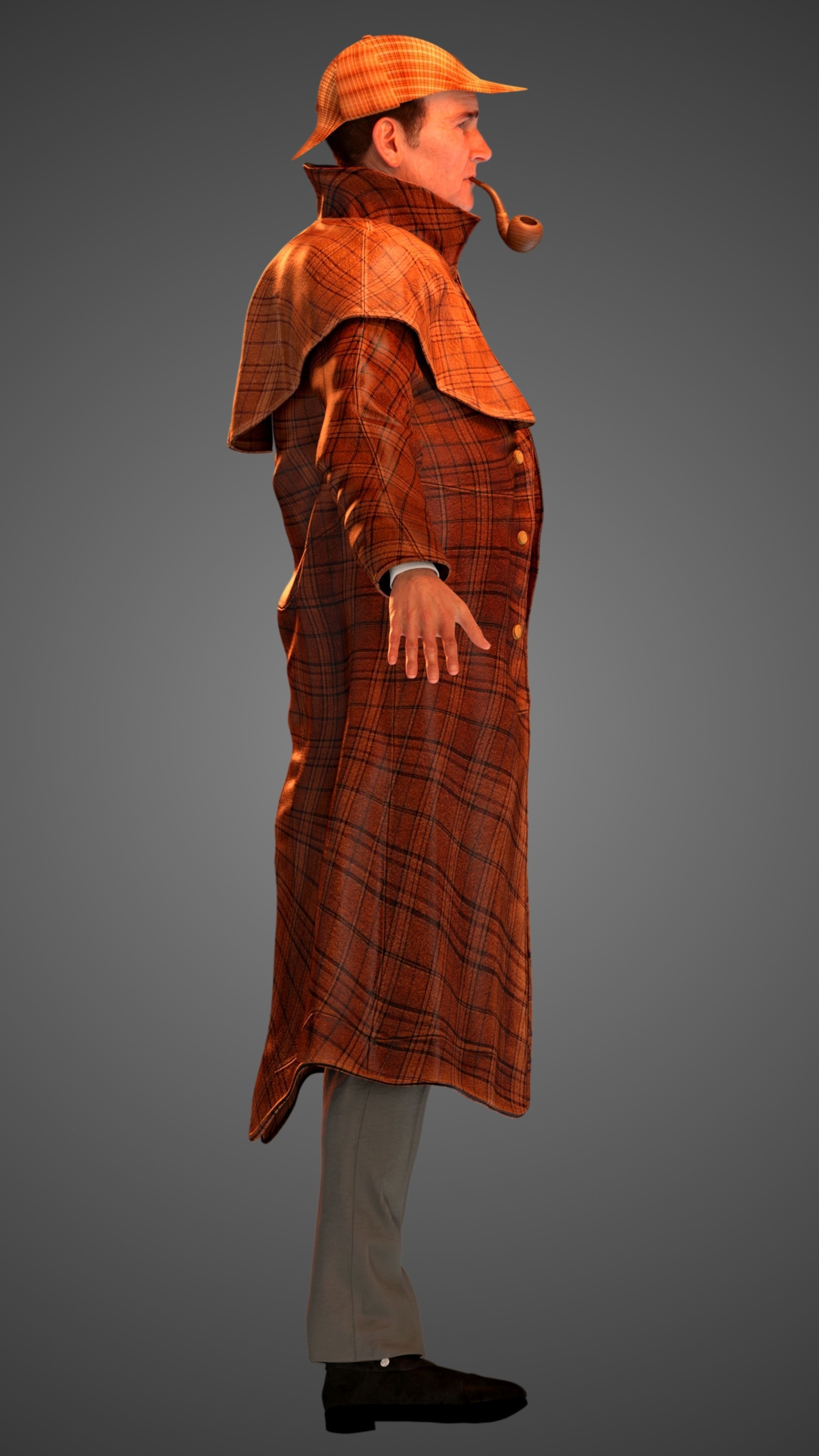 Sherlock Holmes 3D model animated rigged | CGTrader