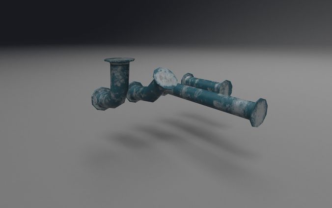 3D model Pipe Set - Waterpipes - Construction Pipes VR / AR / low-poly ...