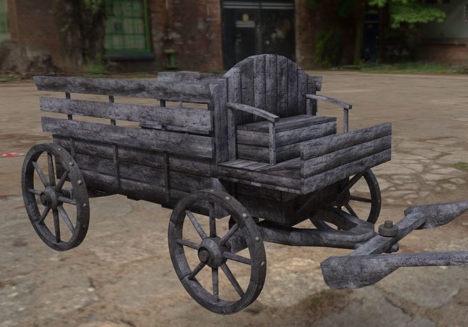 3D model Medieval Horse Cart - Carriage VR / AR / low-poly | CGTrader