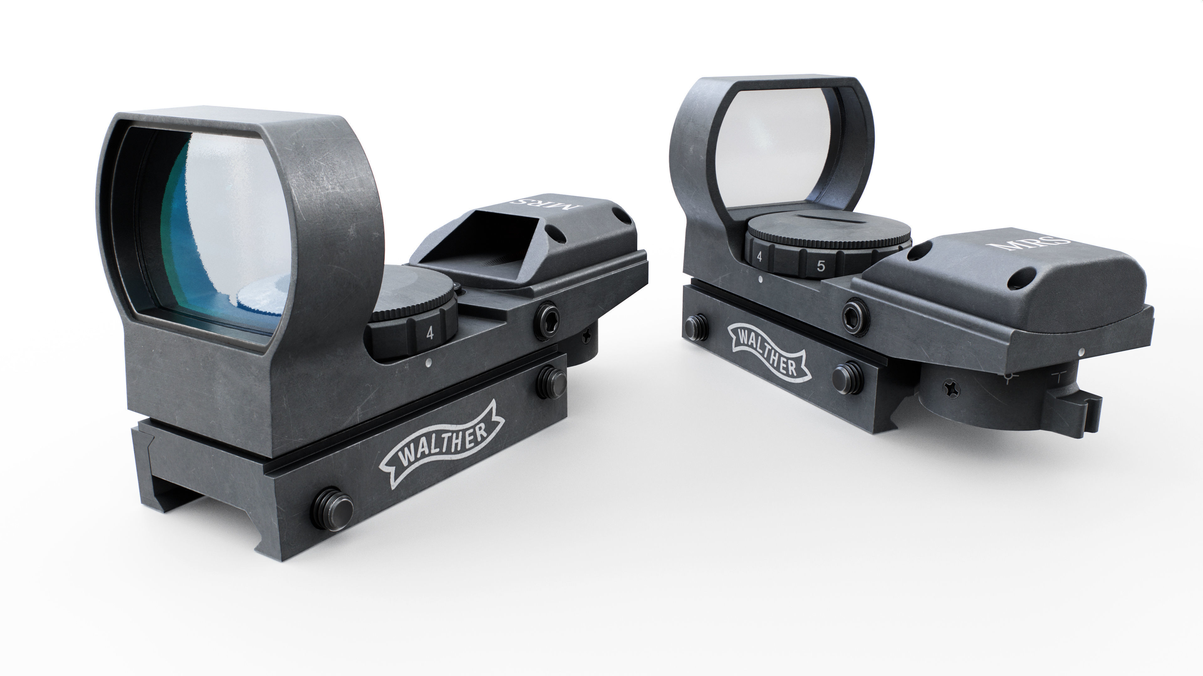 3D Model Collection Complete rifle scope and red dot optic bundle VR ...