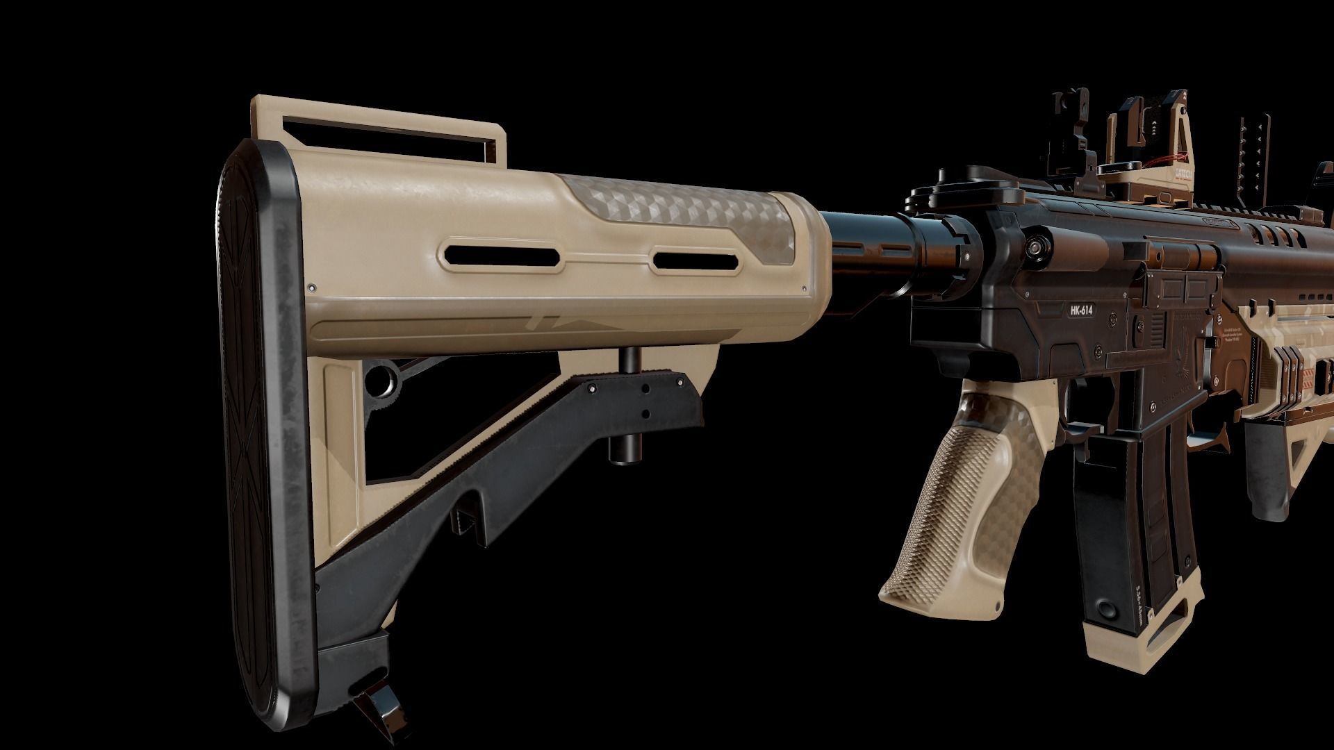3D model Modern Assault Rifle VR / AR / low-poly | CGTrader