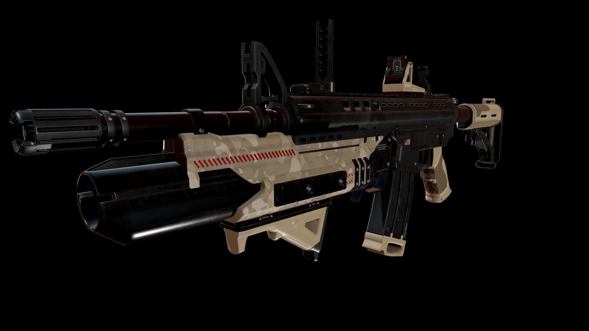 3D model Modern Assault Rifle VR / AR / low-poly | CGTrader