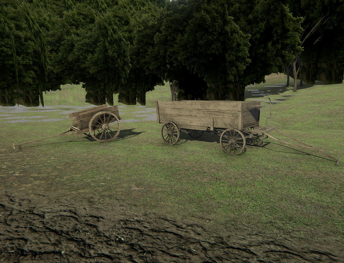 3D model Farm Carts VR / AR / low-poly | CGTrader