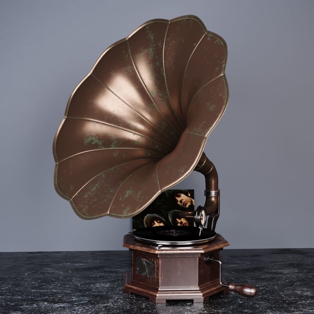 Gramophone art 3D model | CGTrader