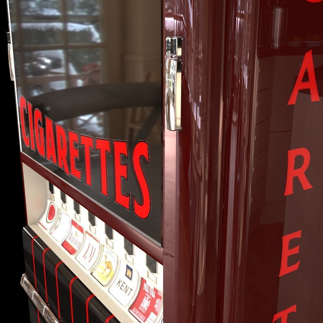 3D model Rowe cigarette dispenser new used and worn PBR model VR / AR ...