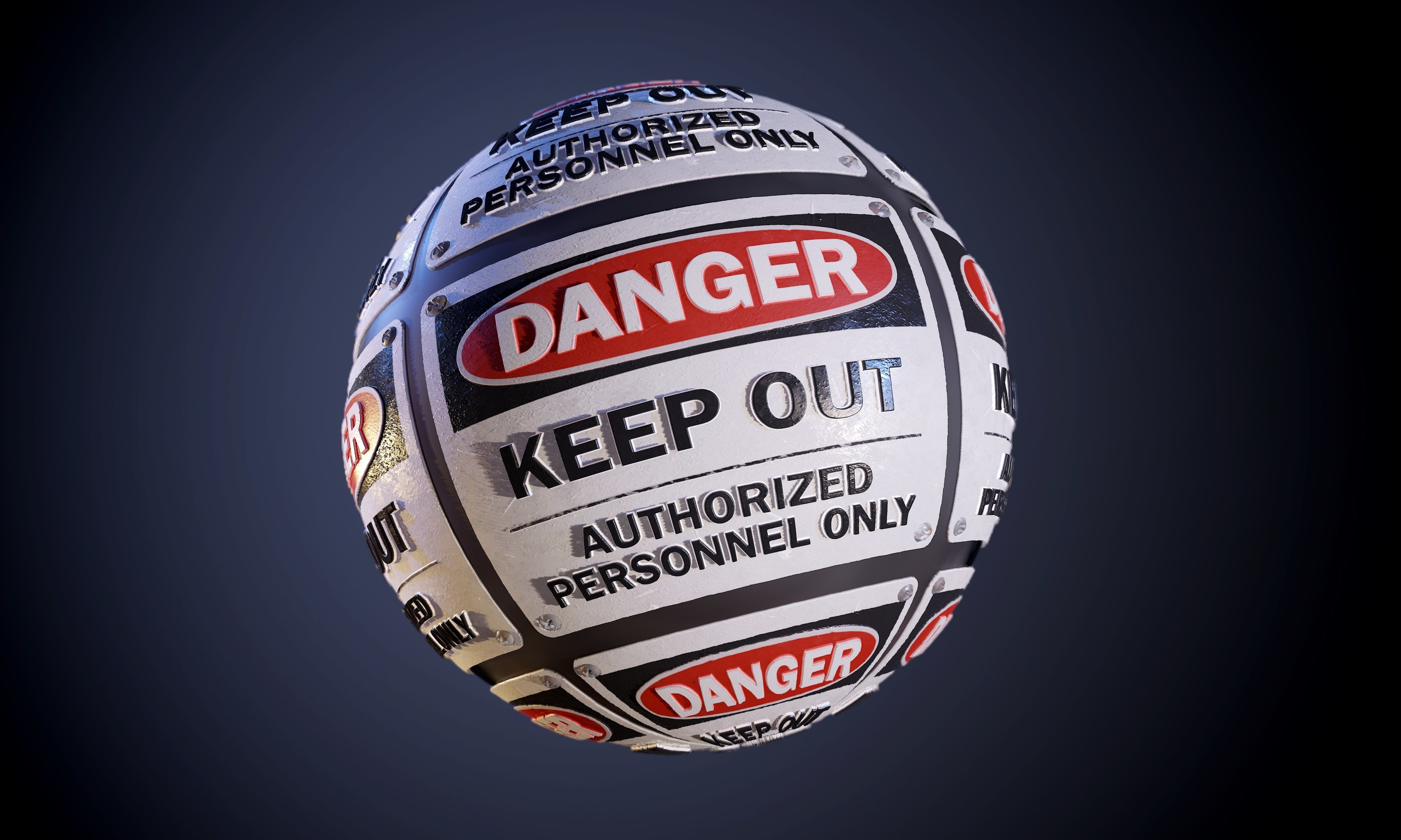 Danger Hazard Sign Keep Out Clean Seamless PBR Texture Texture | CGTrader