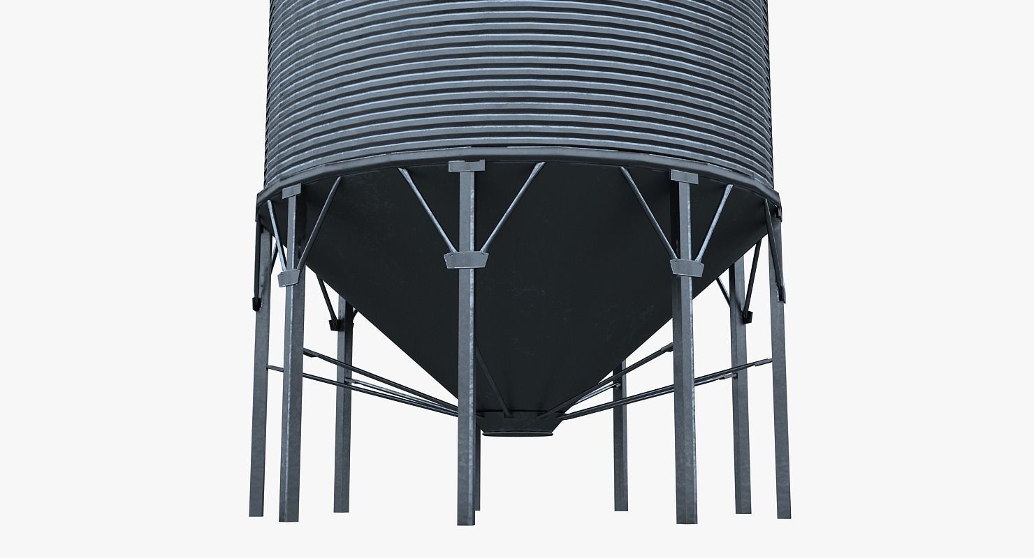 3D model Grain silo VR / AR / low-poly | CGTrader