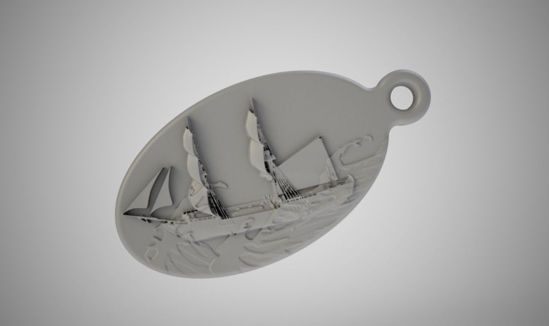 Sail Keychain 3D model 3D printable | CGTrader