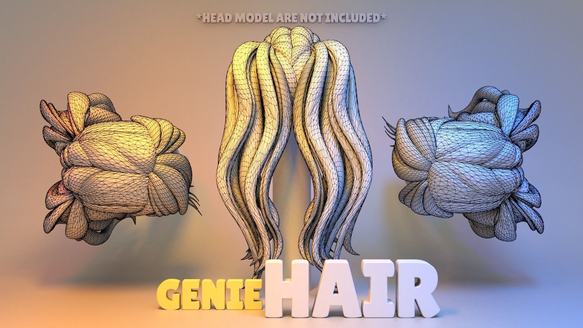 Genie Hair 3D model | CGTrader