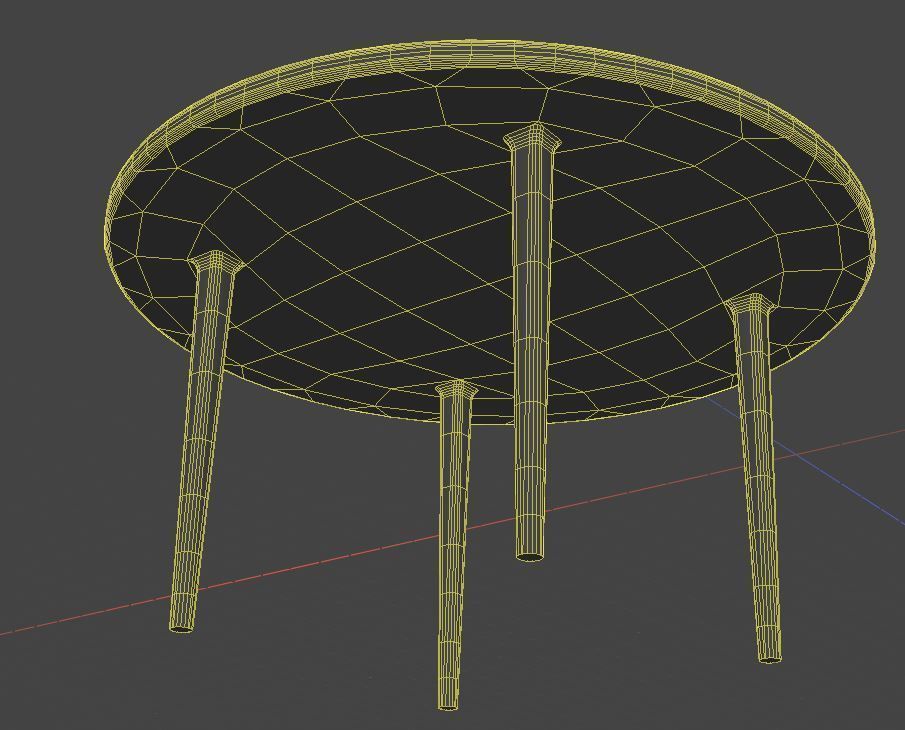 Round kitchen table UE4 ready 3D model | CGTrader