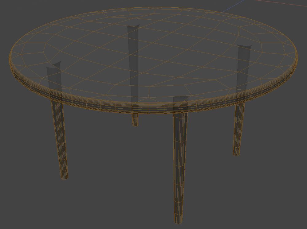 Round kitchen table UE4 ready 3D model | CGTrader