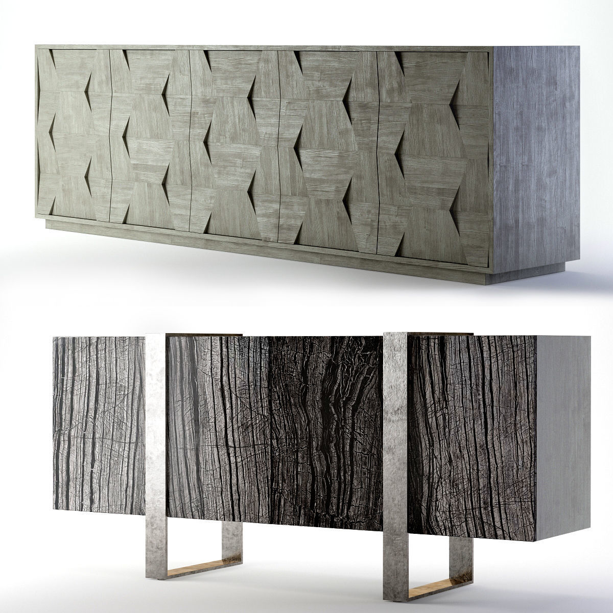 Bernhardt Linea Entertainment Consoles 3D model | CGTrader