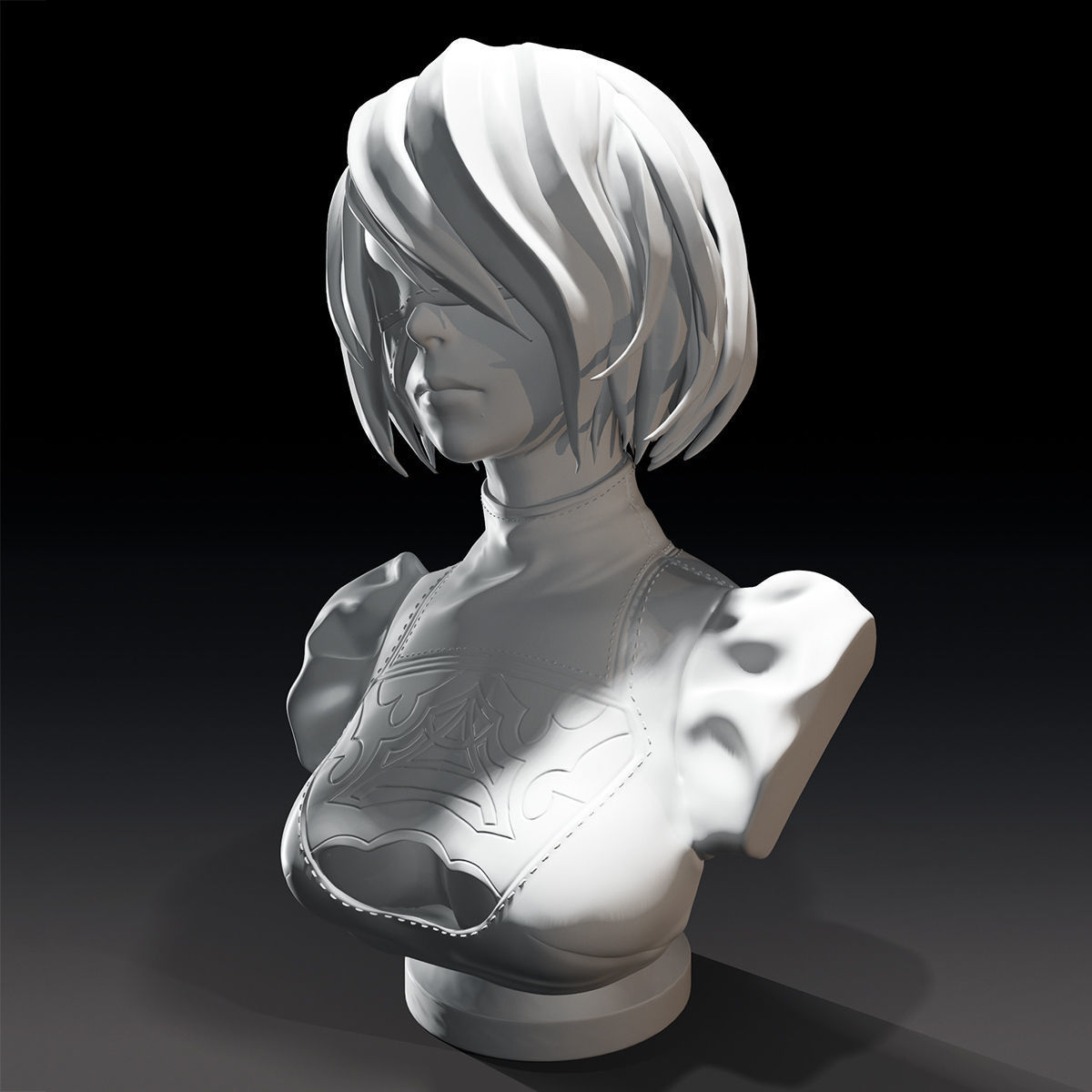 2B Bust 3D model | CGTrader