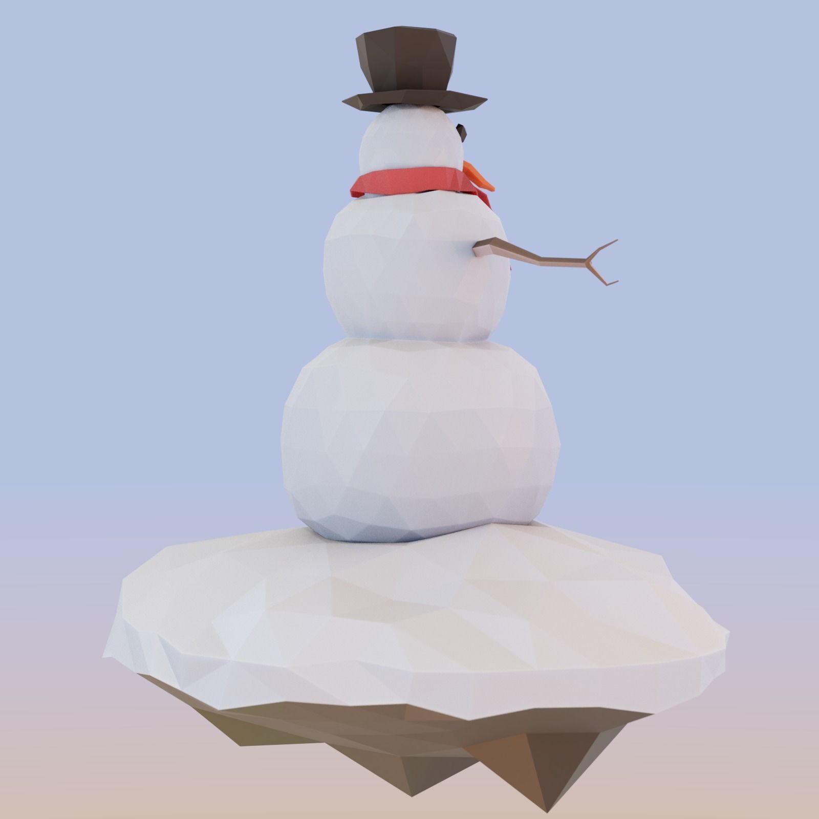3D model Lowpoly Snowman VR / AR / low-poly | CGTrader