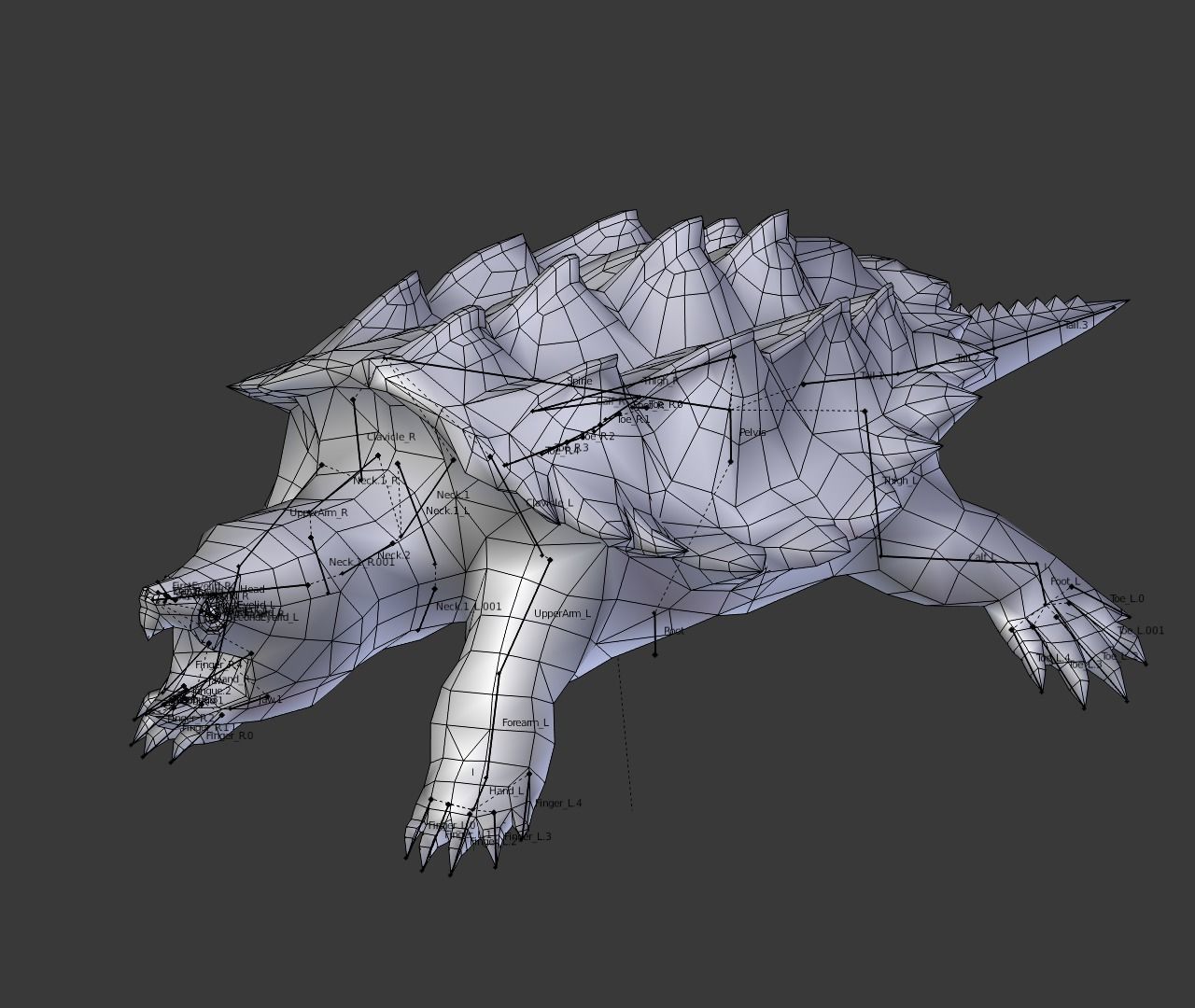 Alligator snapping turtle 3D model animated rigged | CGTrader