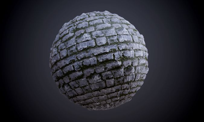 Cobblestone Walkway Grass Seamless PBR Texture Texture | CGTrader