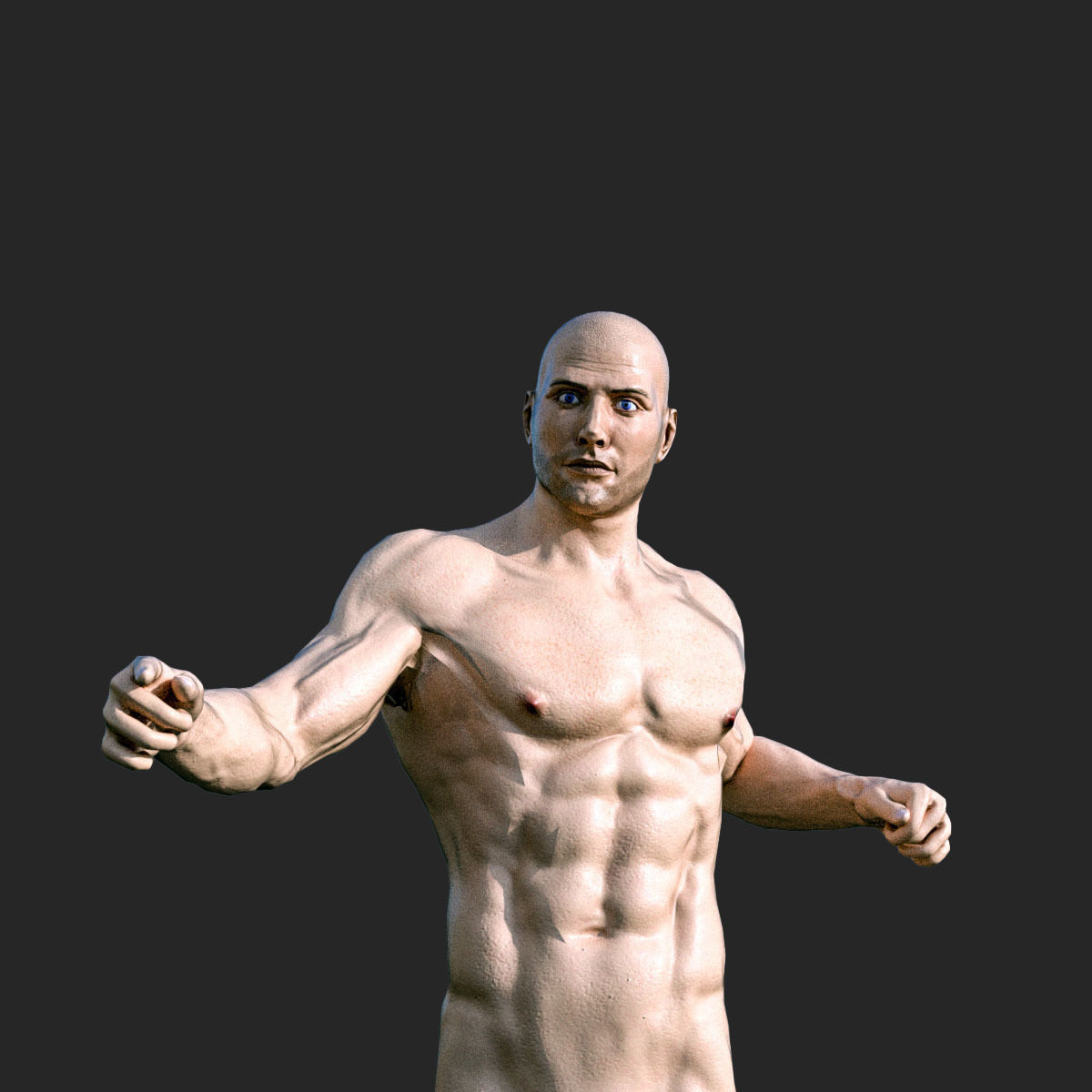 3D model Rigged Male Muscular GAME READY 3d model VR / AR / low-poly ...