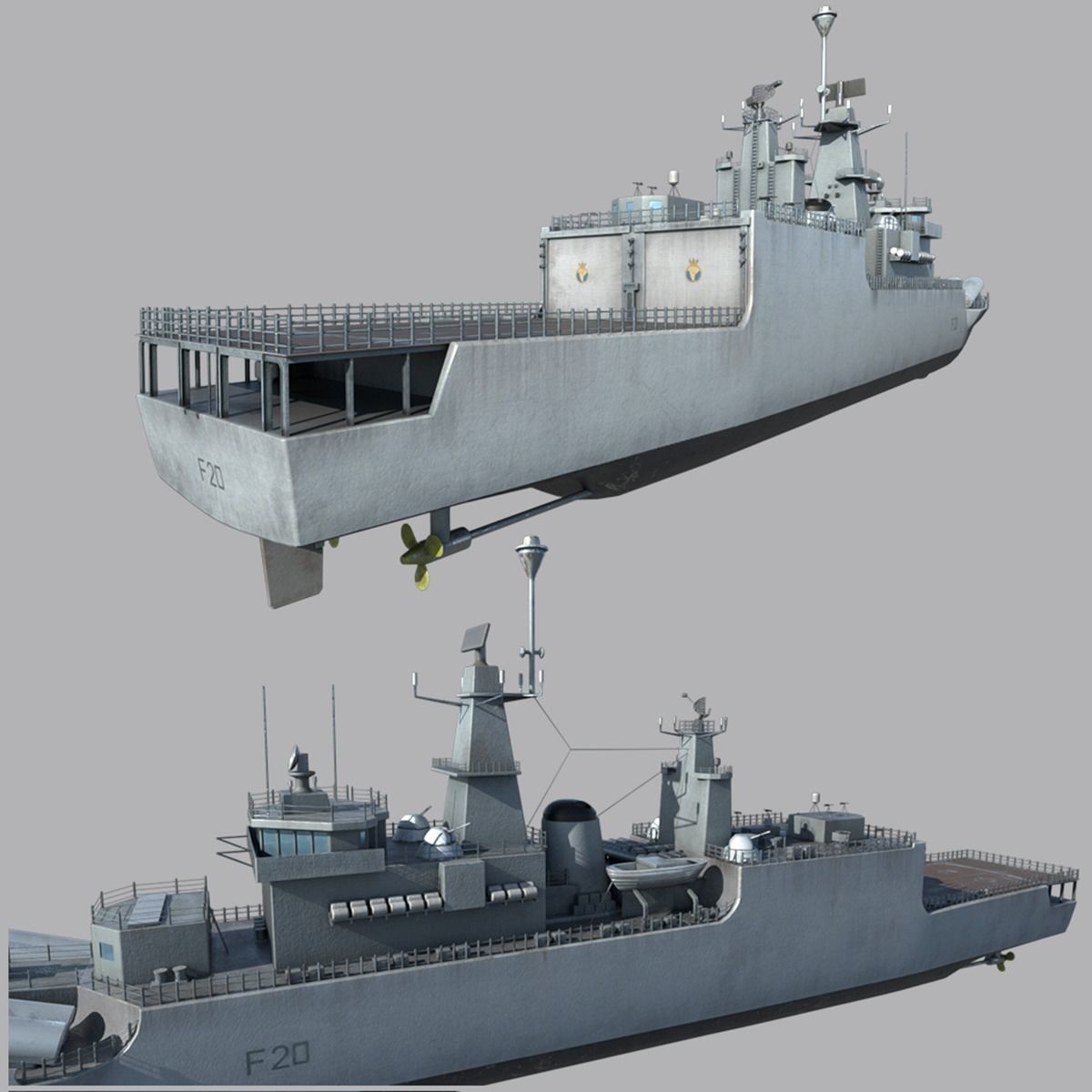 3D model INS Godavari Frigate VR / AR / low-poly | CGTrader