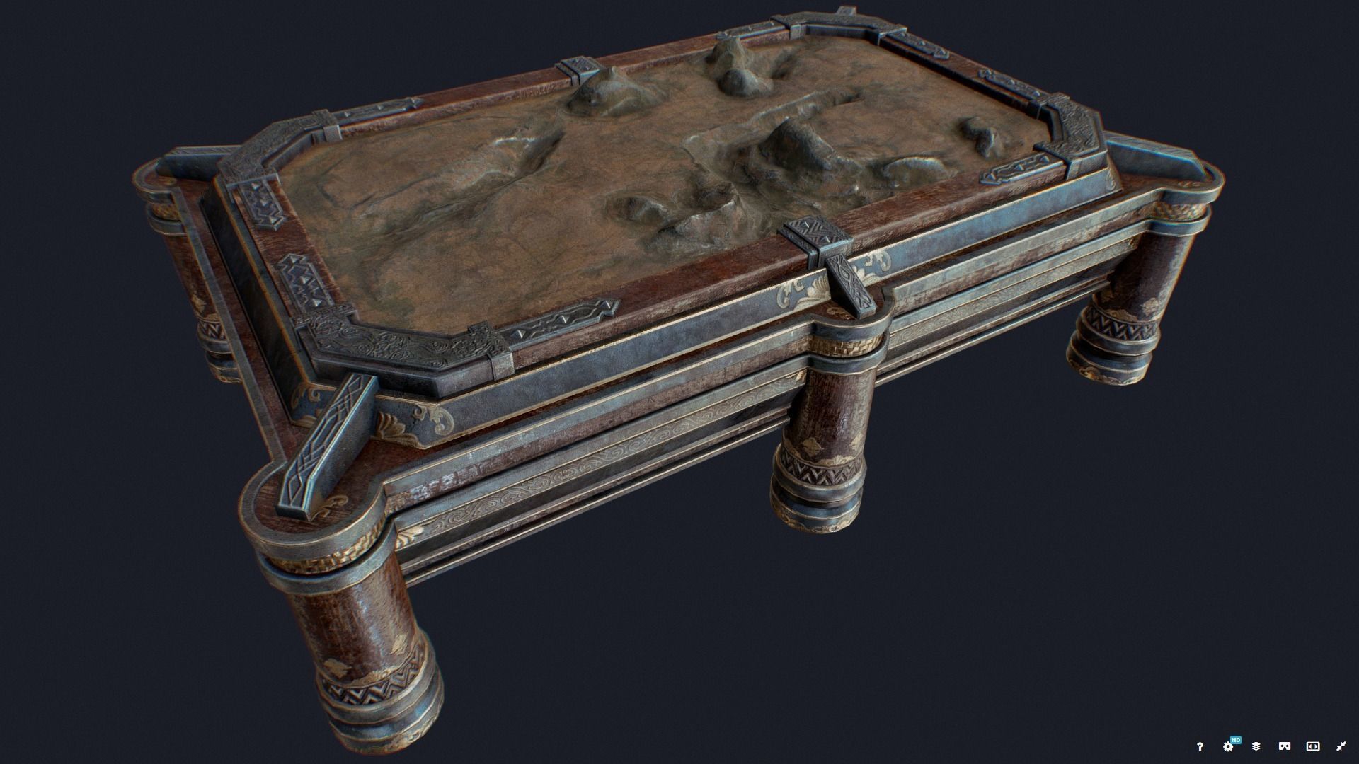 3D model War Table VR / AR / low-poly | CGTrader