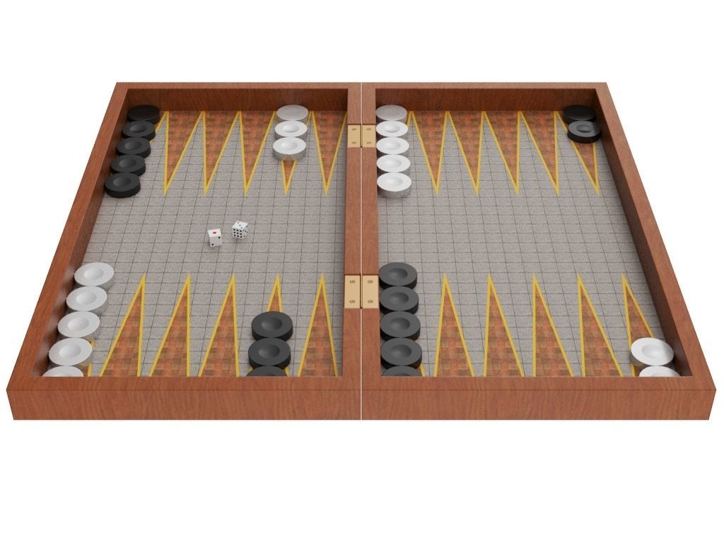 Backgammon 3D model | CGTrader