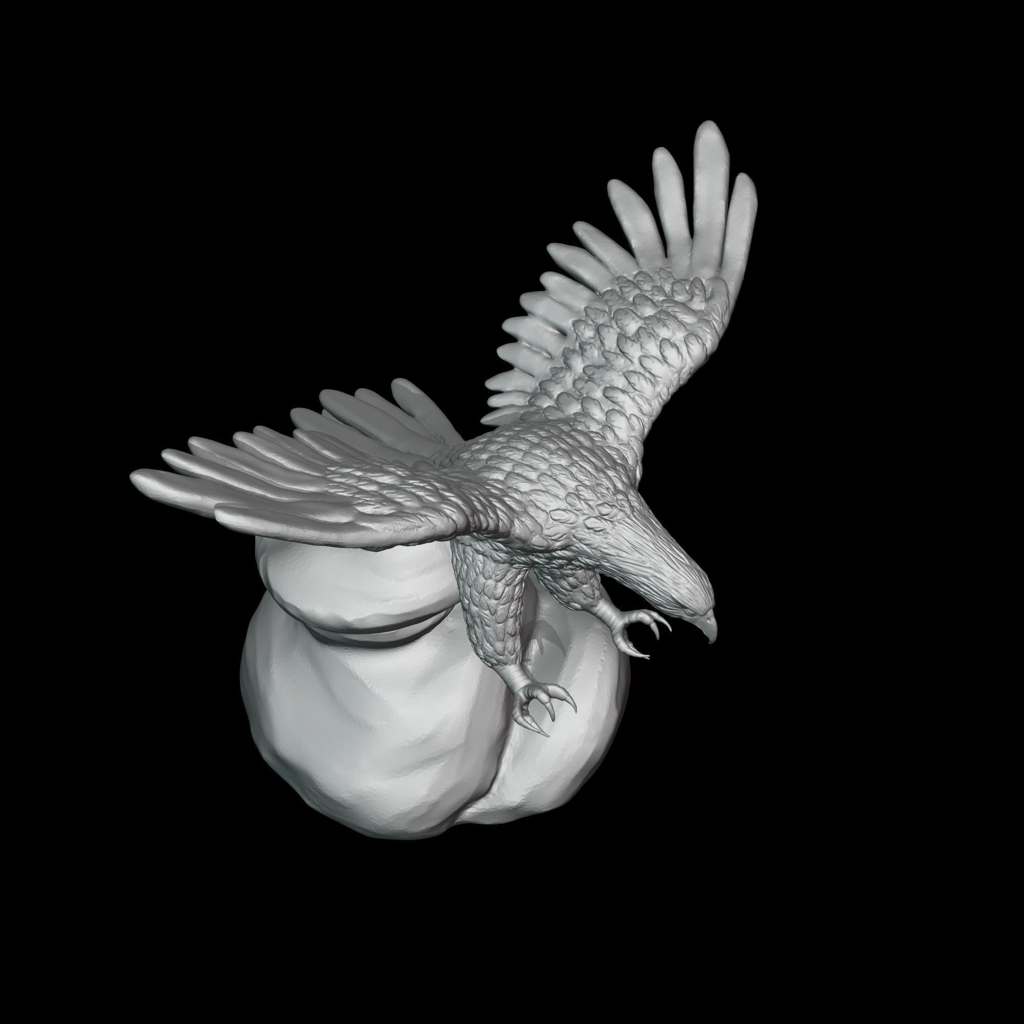 Bald Eagle sculpture 3D model 3D printable | CGTrader