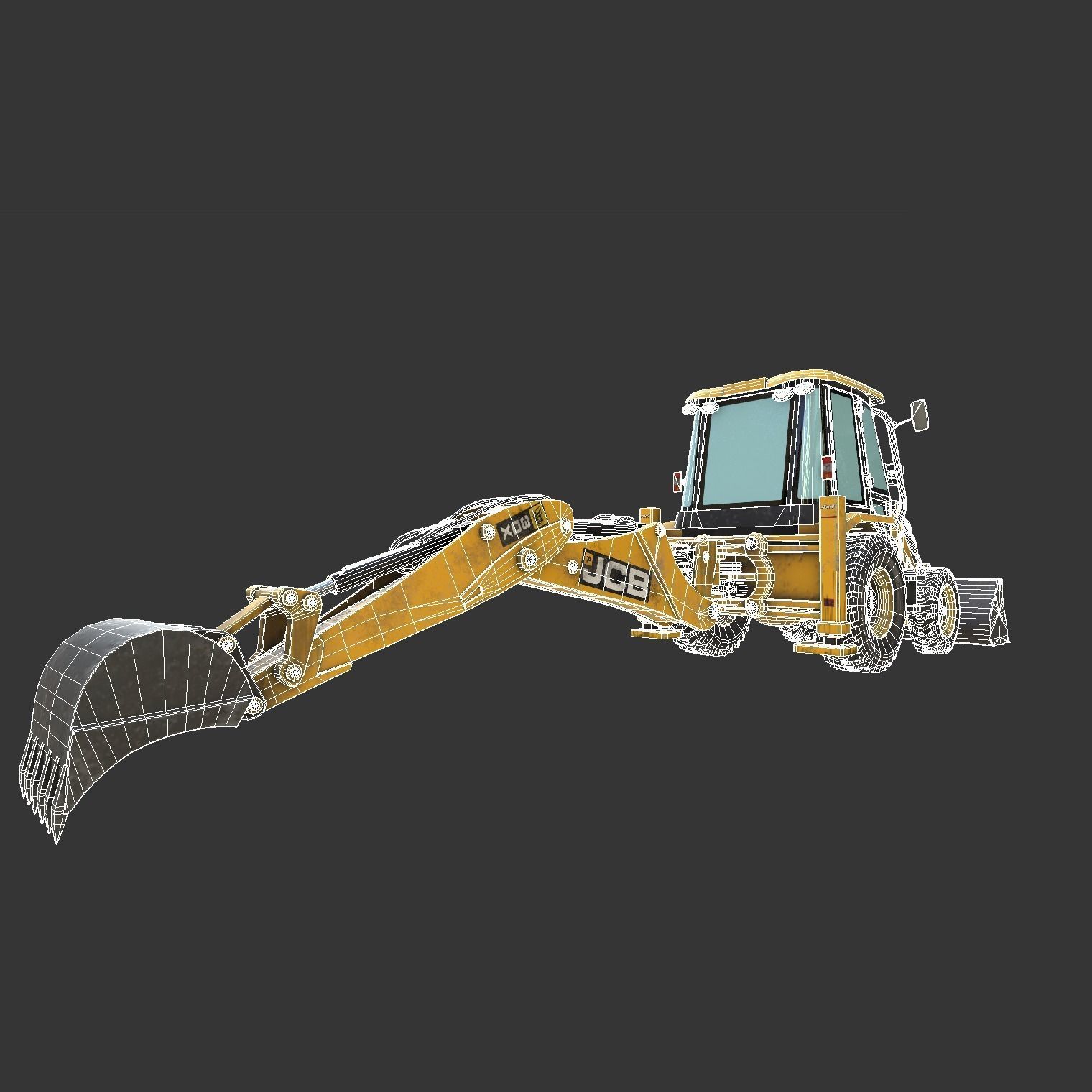3D model Rigged Excavator - Maya Rig VR / AR / low-poly rigged | CGTrader