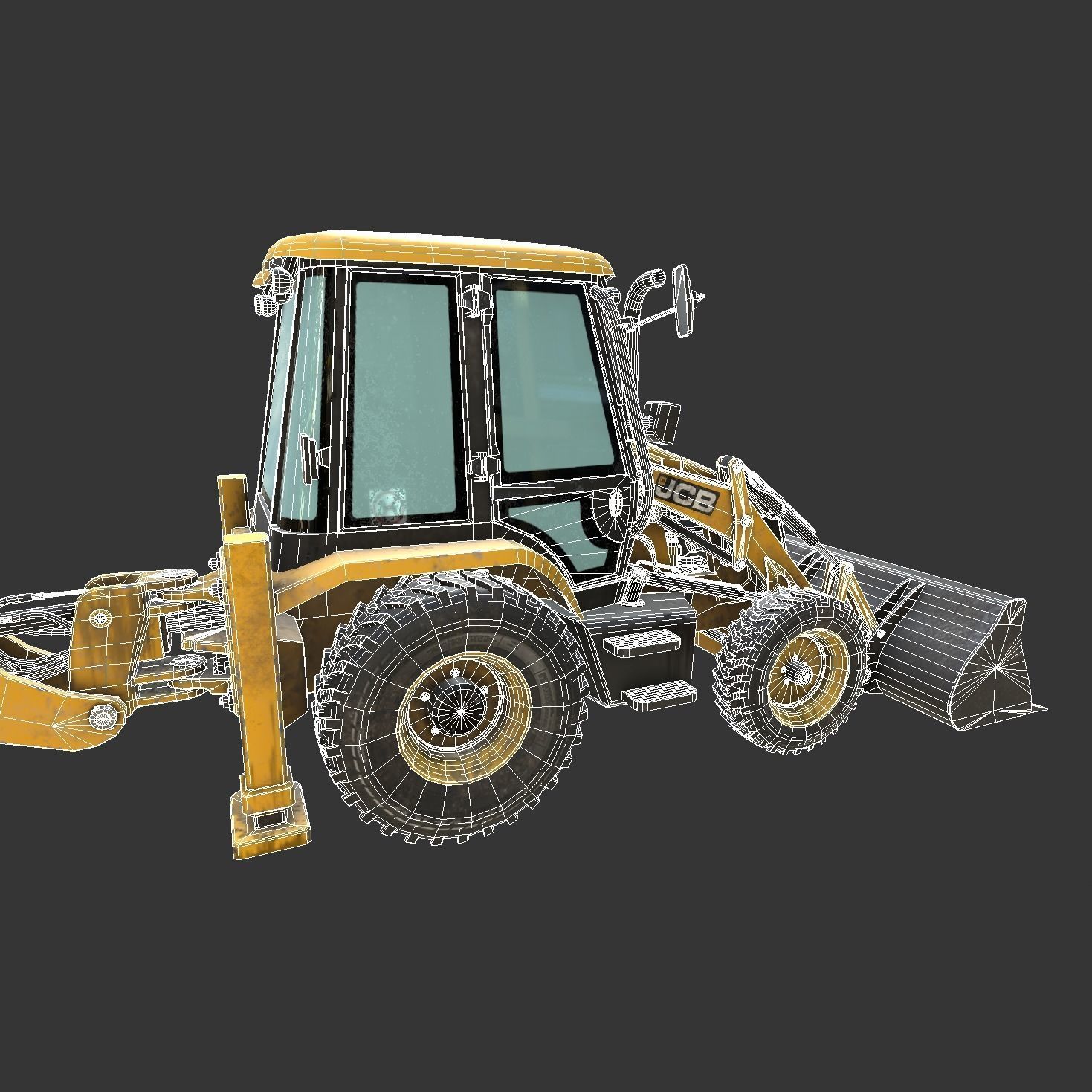 3D model Rigged Excavator - Maya Rig VR / AR / low-poly rigged | CGTrader
