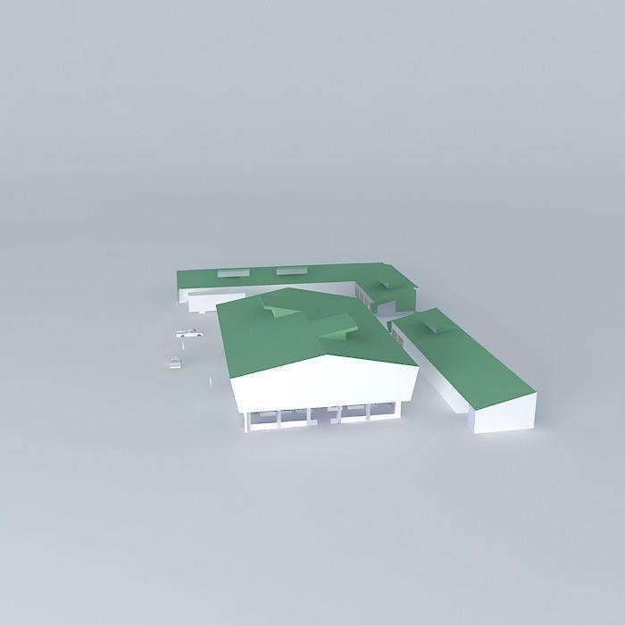 Municipal market Place 3D model | CGTrader