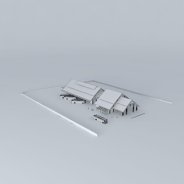 Public Provincial bus station 3D model | CGTrader