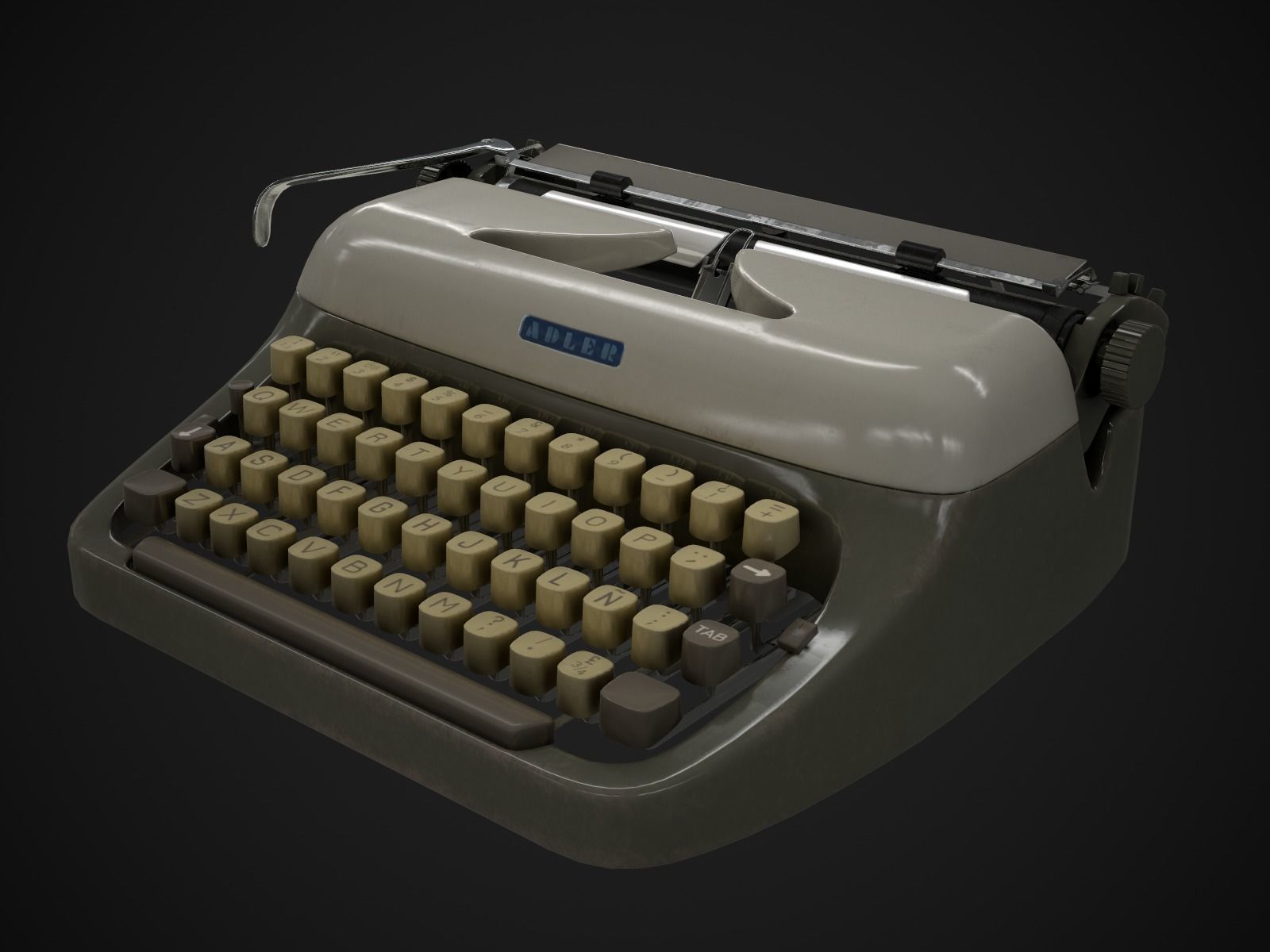 3D model Typewriter Adler Primus VR / AR / low-poly | CGTrader