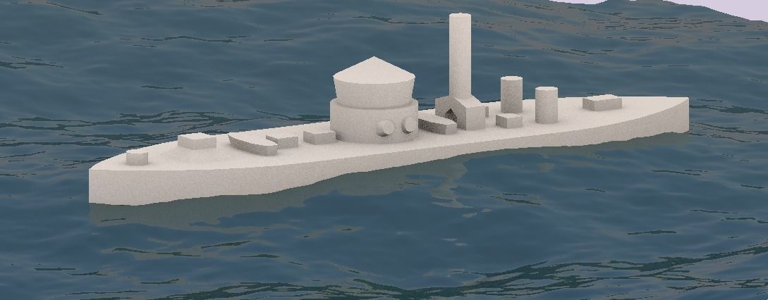 USS Monitor 1862 free 3D model 3D printable | CGTrader