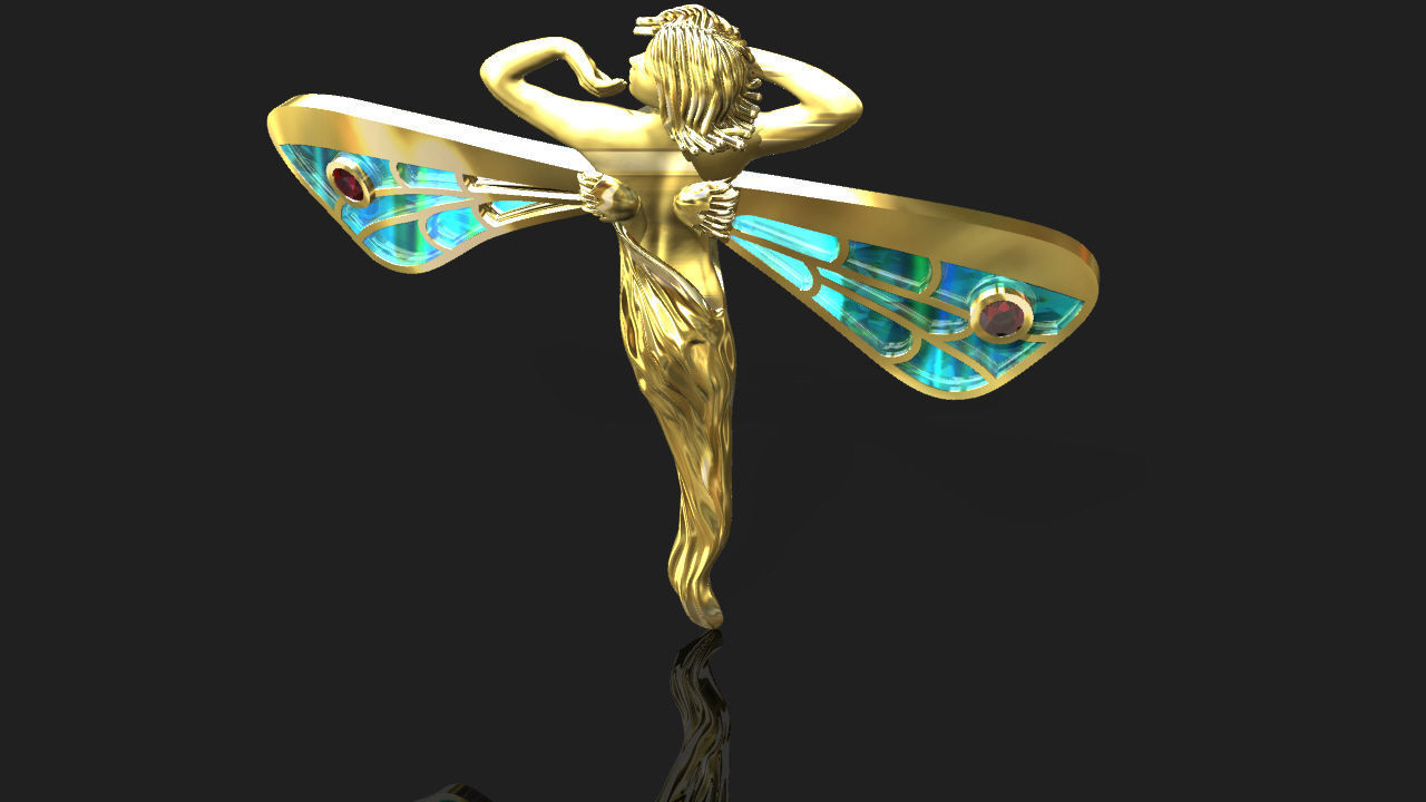 Vintage Enamel Brooch and Pendant 3D printable model