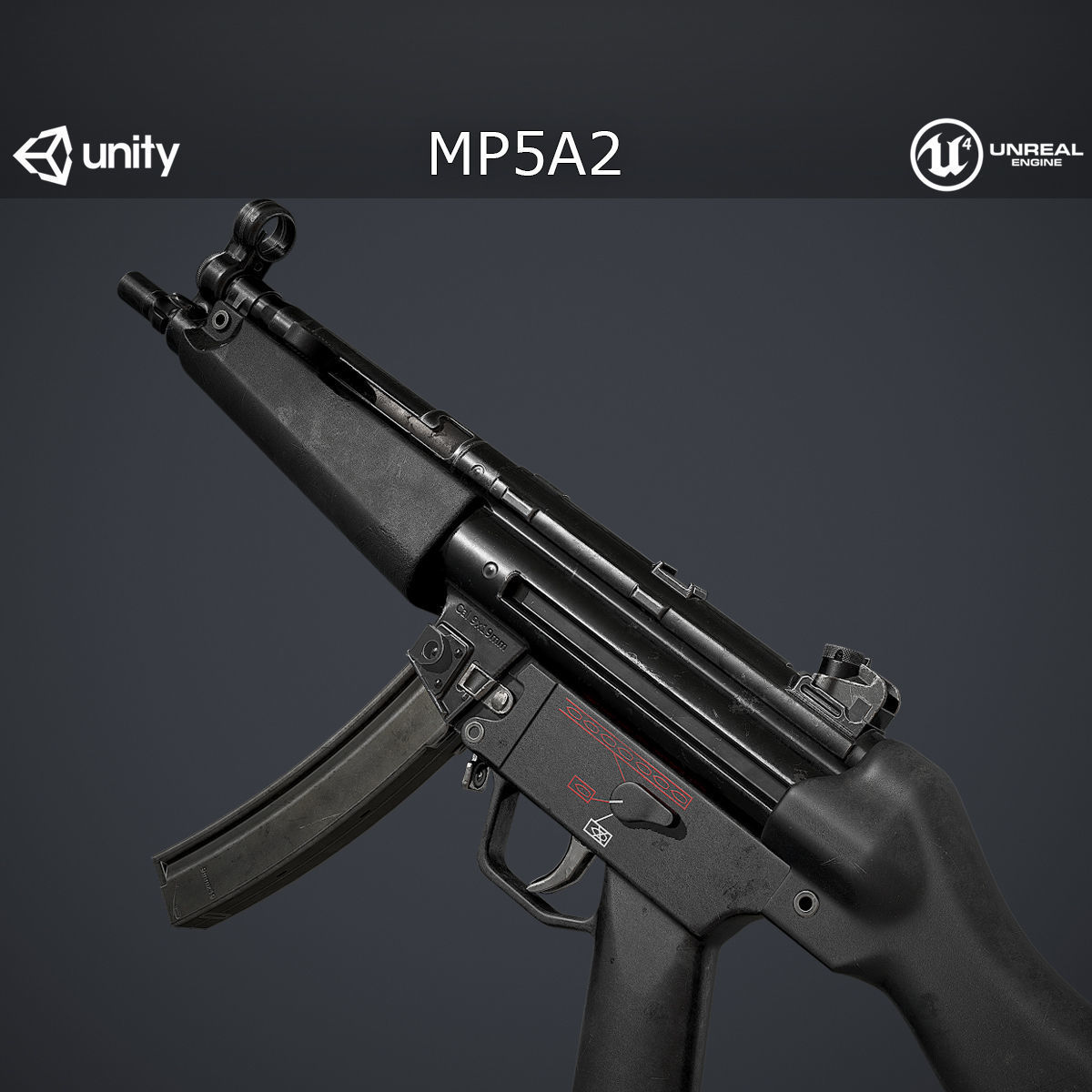 3D asset realtime MP5A2 | CGTrader