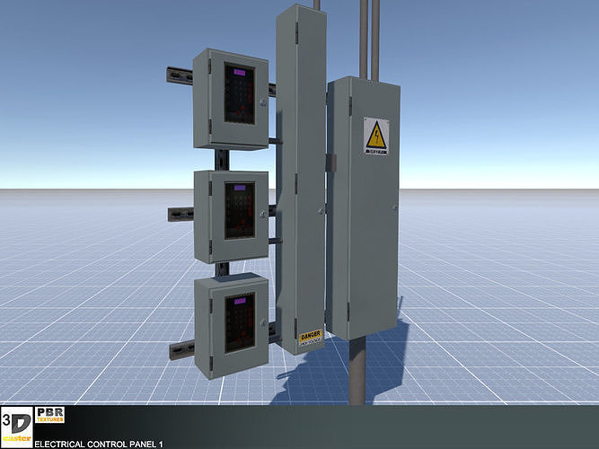 3D model Electrical Control Panel 1 VR / AR / low-poly | CGTrader
