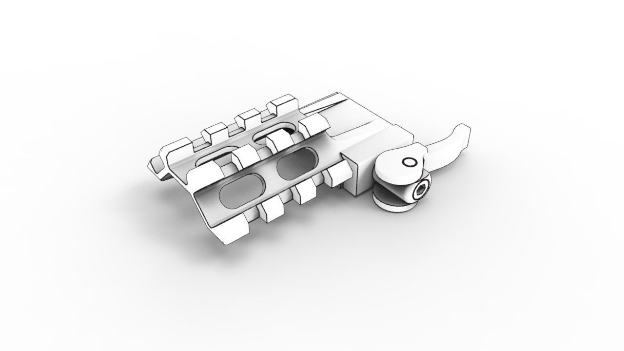 QD Triple Rail Mount Adaptor 3D model | CGTrader