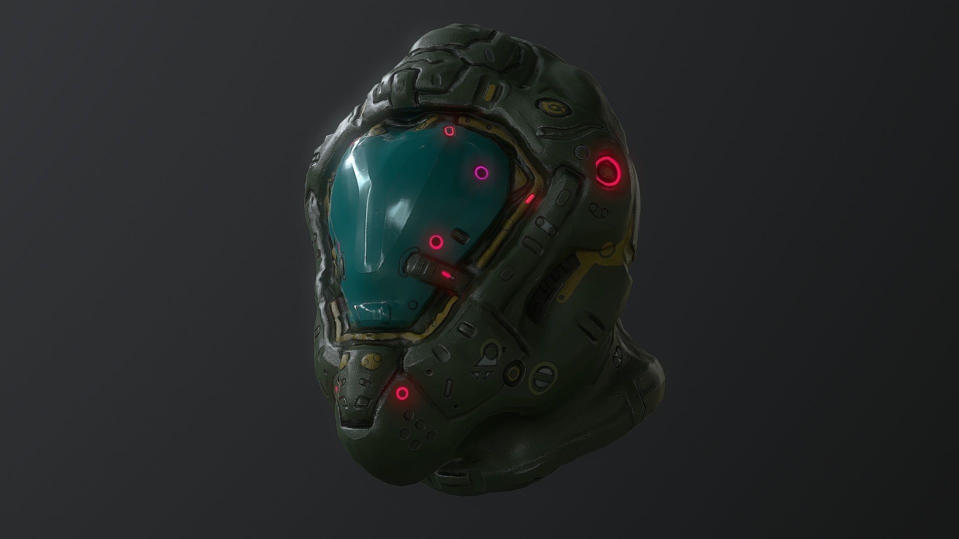 3D model Low poly futuristic combat helmet VR / AR / low-poly | CGTrader