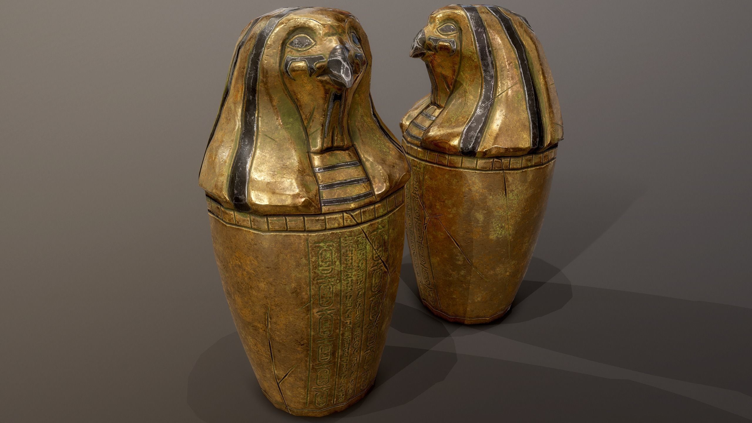 3D model Egypt tomb jars PBR VR / AR / low-poly | CGTrader