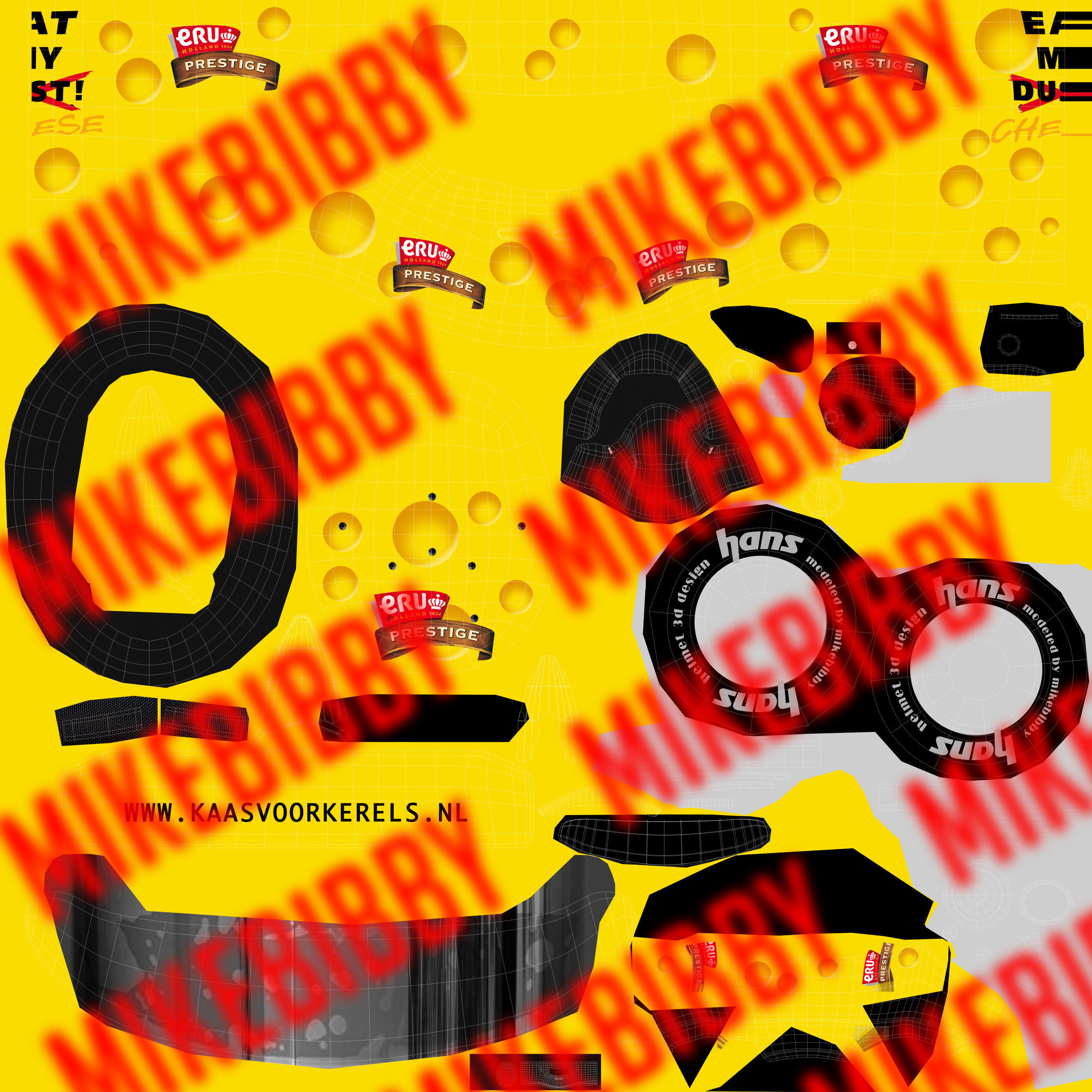 3D model Tom Coronel Cheese helmet VR / AR / low-poly | CGTrader