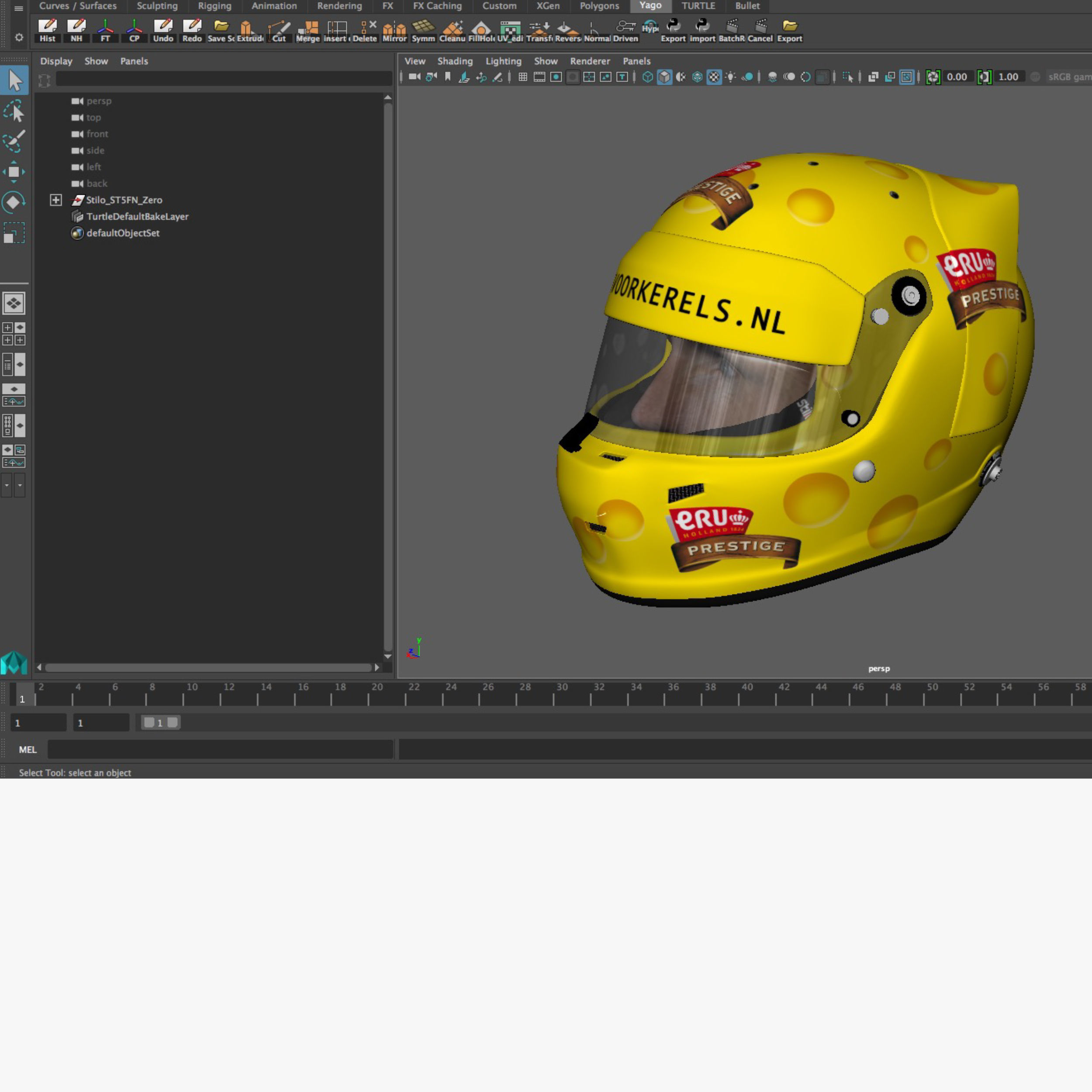 3D model Tom Coronel Cheese helmet VR / AR / low-poly | CGTrader