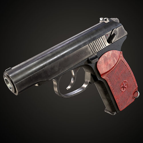 3D model Makarov Pistol - GameModel low-poly 3d model VR / AR / low ...